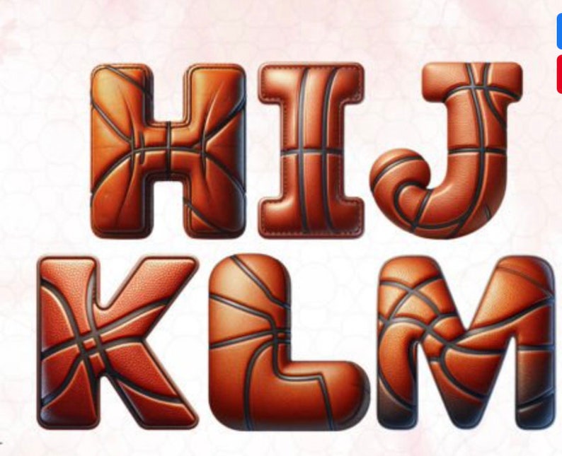 Basketball Doodle Letters Clipart PNG Basketball Png Basketball Font ...