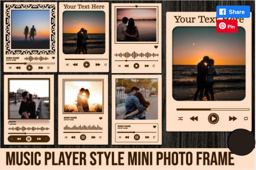 Music Player Style Mini Photo Frame Personalized Song Photo Frame ...