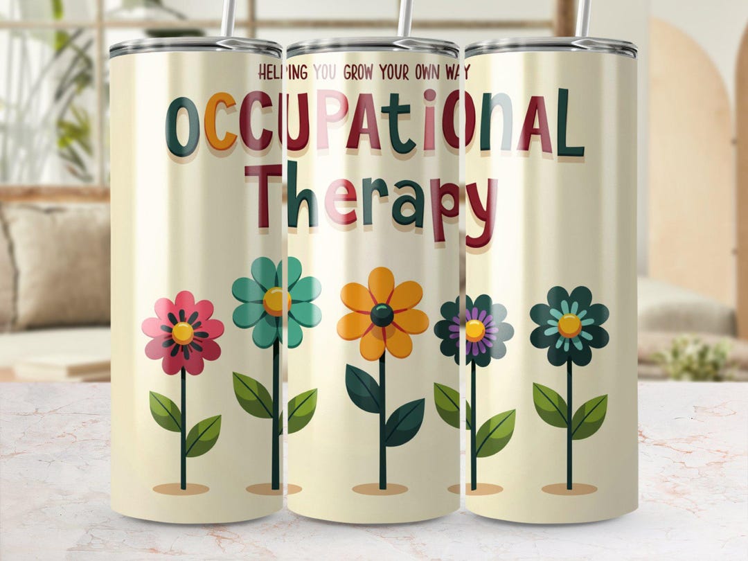 Occupational Therapy Tumbler Wrap, Colorful Floral Tumbler Design, 20oz ...