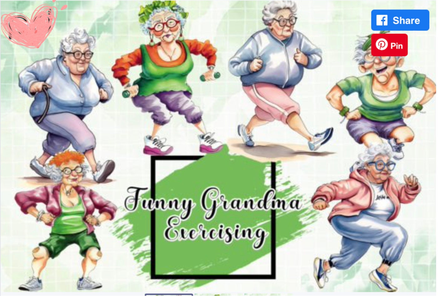 Funny Grandma Exercising Sublimation Grandma PNG Funny Grandma Funny ...