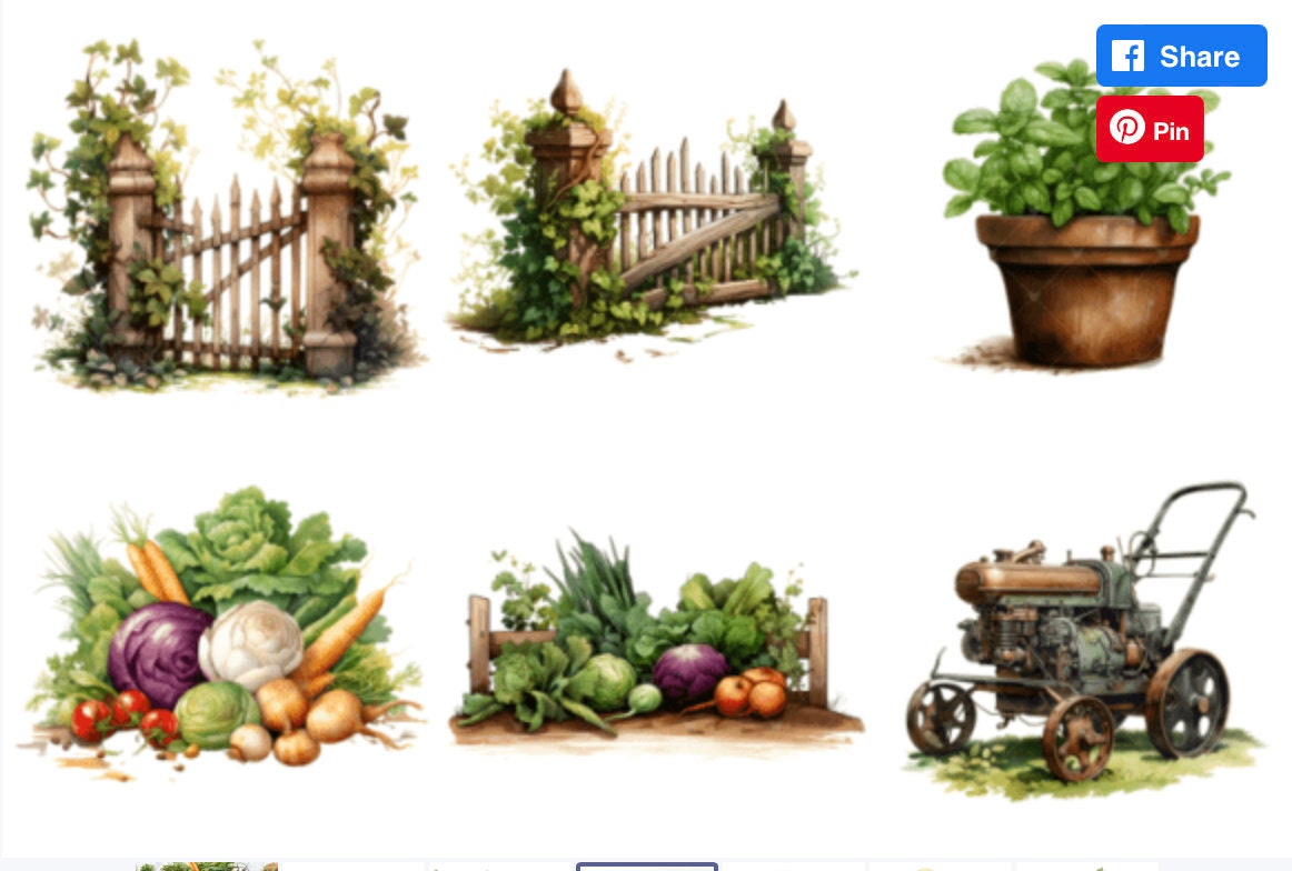 Gardening Sublimation Bundle Gardening Clipart Gardening Tools Clipart ...