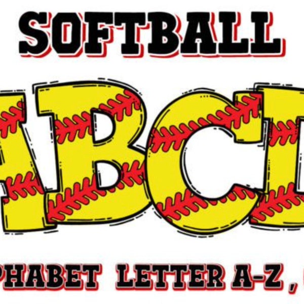 Softball Letters - Etsy