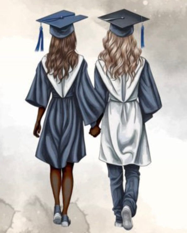 Graduation Couple Watercolor Clipart Watercolor Graduation Collection ...