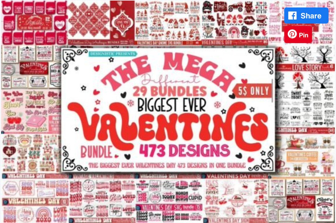 Mega Valentines Day SVG Bundle Mega Valentine Svg Bundle Valentines Day ...