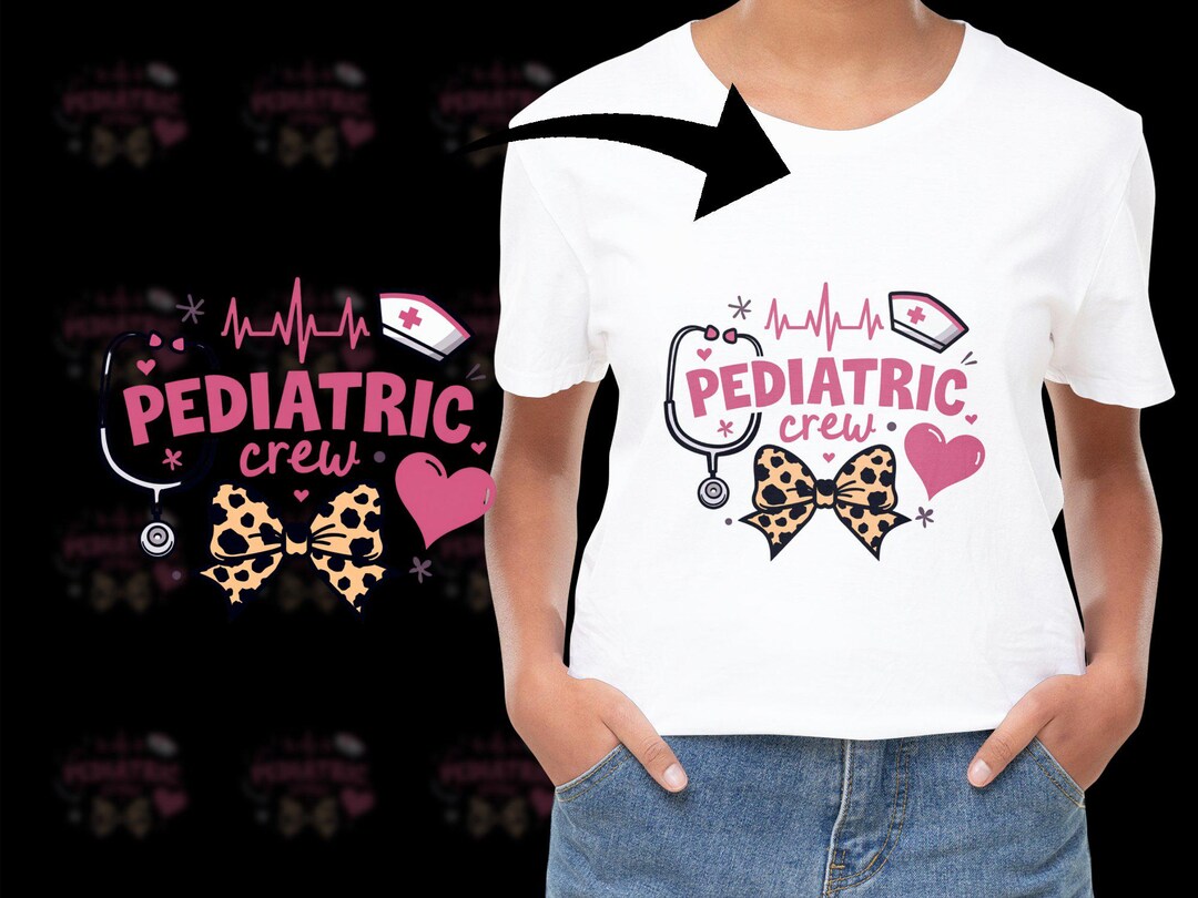 Pediatric Crew Digital PNG, Cute Pediatric Nurse Clipart, Stethoscope ...