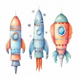 Space Bundle Sublimation Clipart Watercolor Cute Space Adventure ...