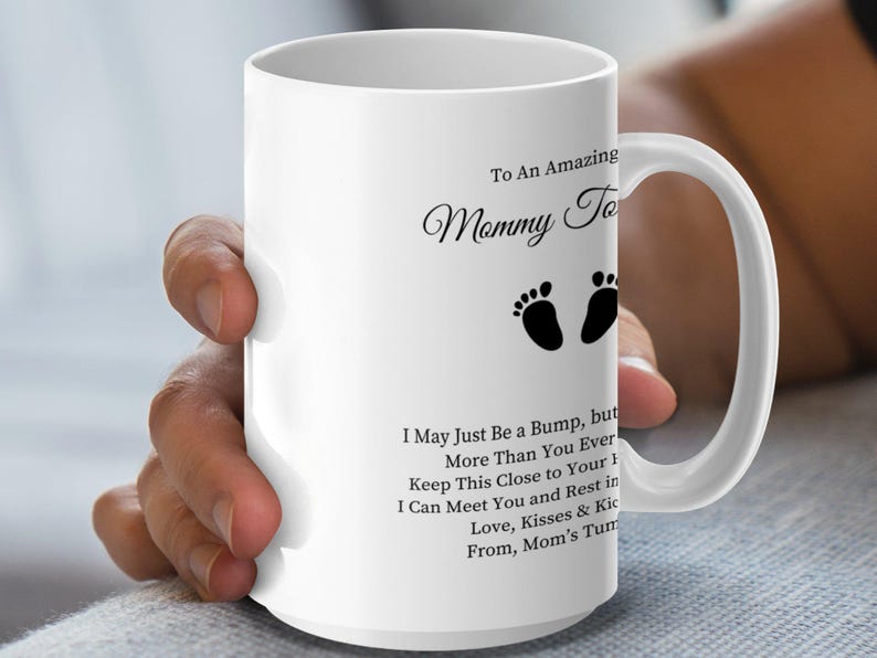 Mommy to Be Coffee Mug Wrap, Pregnancy Announcement Mug, Expecting Mom ...