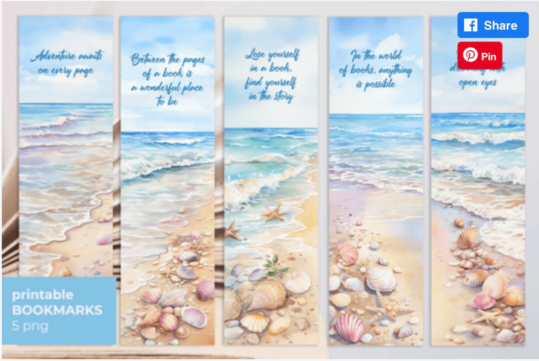 Summer Beach Bookmark Summer Reading Beach Reads Summer Book Themed ...