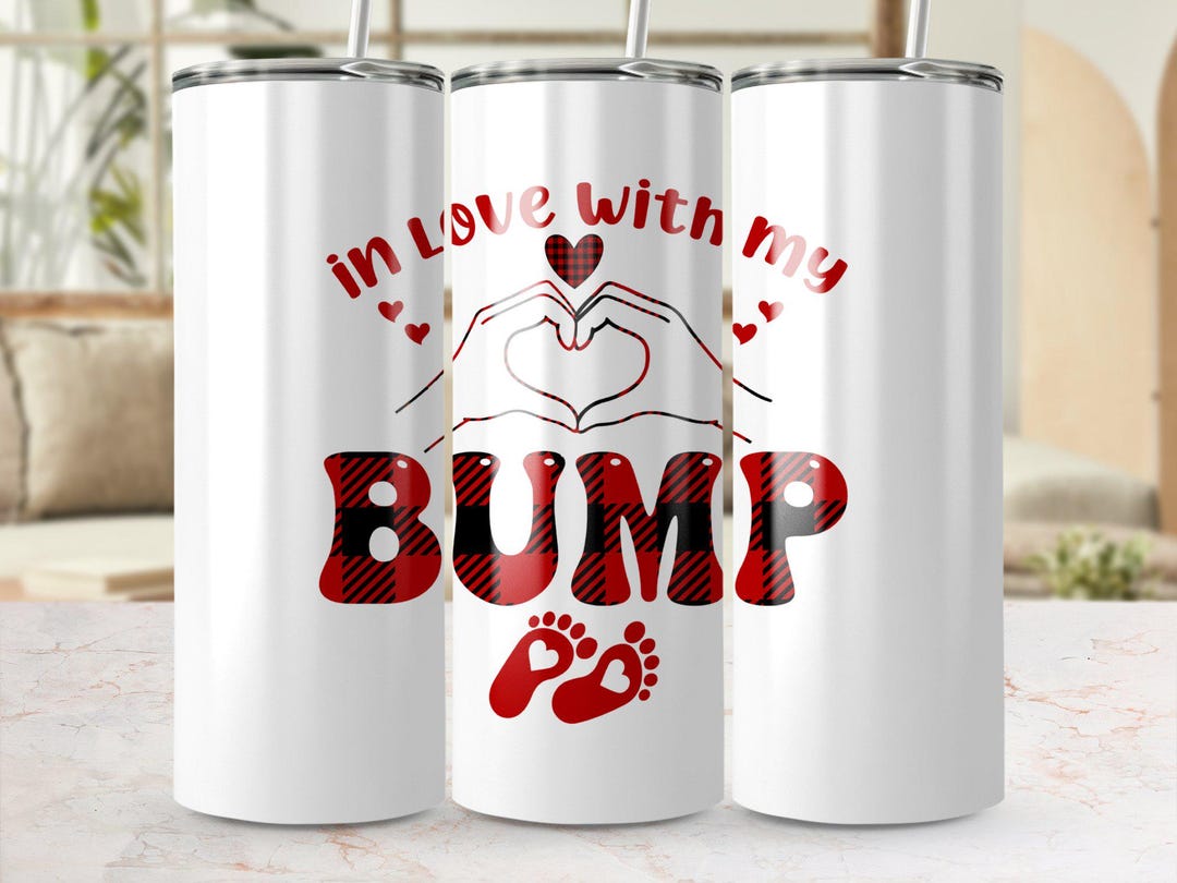 In Love With My Bump Tumbler Wrap Design, Digital File for 20oz Skinny ...