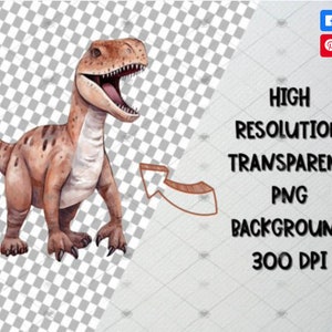 Watercolor Dinosaur Clipart Set 30 PNG Watercolor Dinosaurs Clipart ...