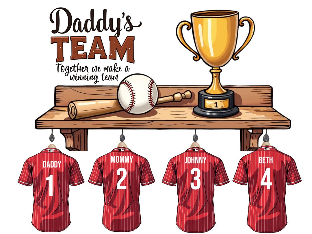 Daddy's Team Dad Baseball Png Fathers Day Baseball Png Dad Football Png ...