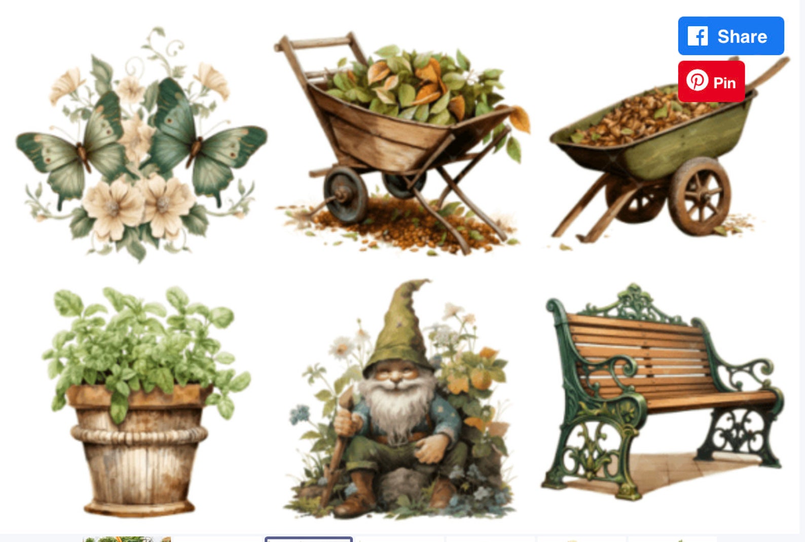 Gardening Sublimation Bundle Gardening Clipart Gardening Tools Clipart ...