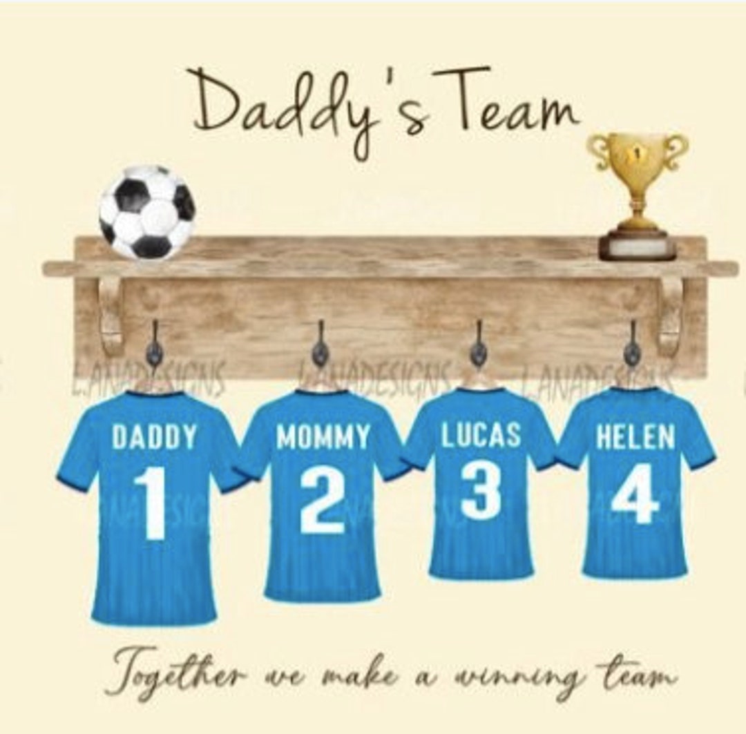 Daddy's Team Dad Football Png Fathers Day Soccer Png Dad Football Png ...