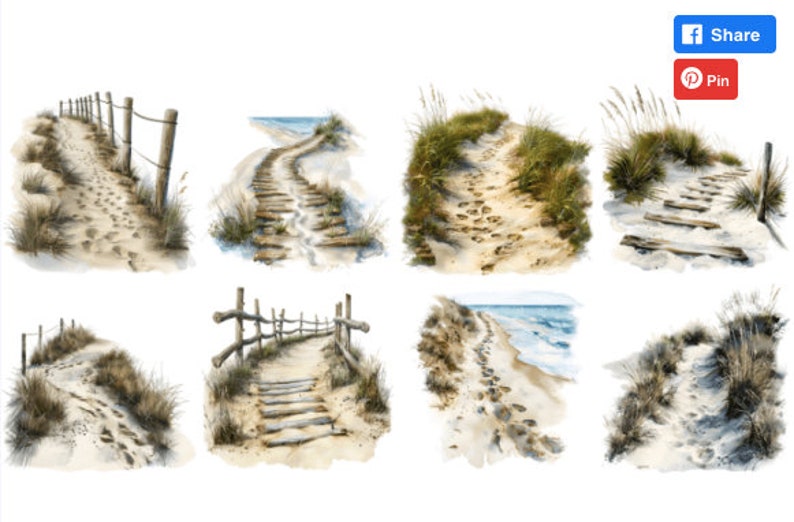 Beach Sand Pathway Clipartsand Dune Path Clipart Costal Walks Printable ...