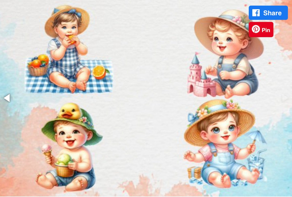 Lovely Baby Boy Summer Clipart PNG Summer Clipart Summer Toddler Boy ...