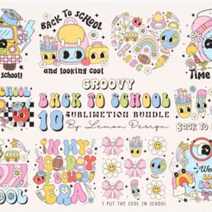 Groovy School Clipart Retro Back to School Groovy Teacher Clipart ...