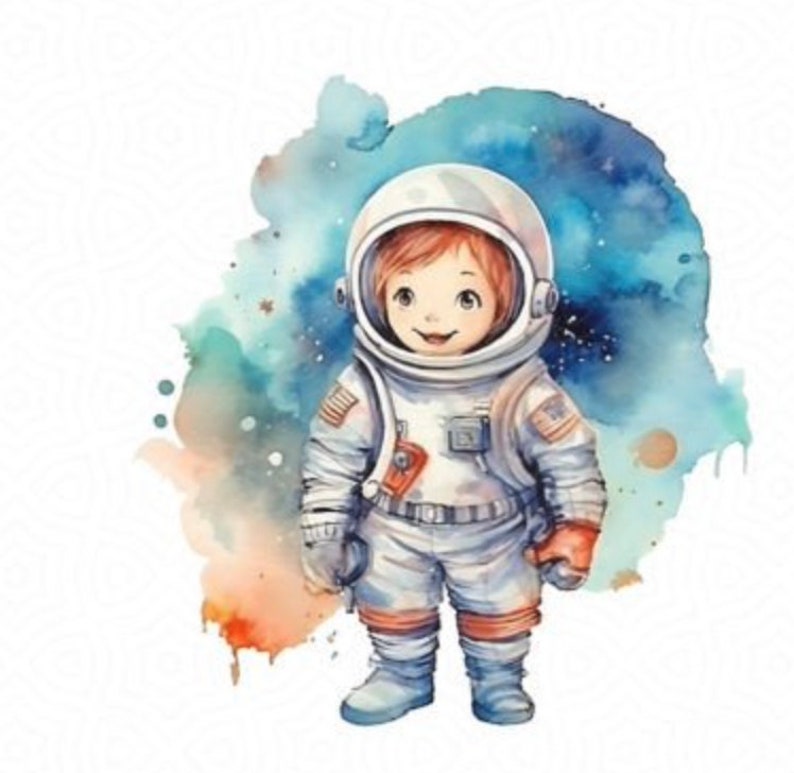 Space Bundle Sublimation Clipart Watercolor Cute Space Adventure ...