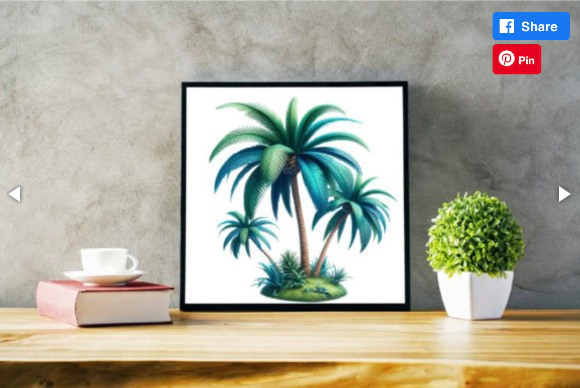 Watercolor Palm Tree Sublimation Clipart Palm Tree Png Tropical Island ...