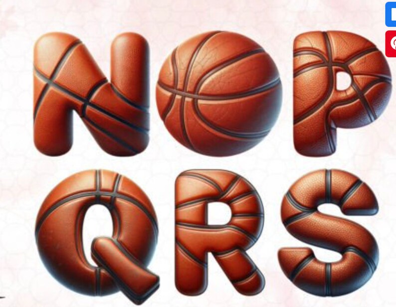 Basketball Doodle Letters Clipart PNG Basketball Png Basketball Font ...