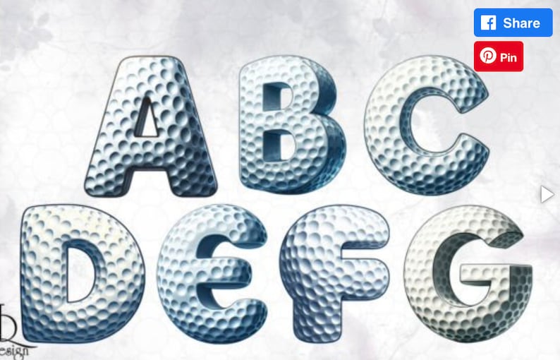 Golf Doodle Letters Alphabet Clipart PNG Golf Ball Sports Font Alphabet ...