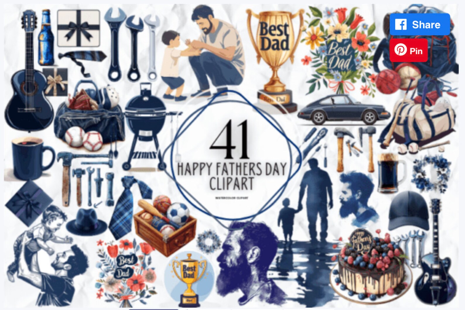 Fathers Day Clipart Father Clipart Family Clipart Bundle Fathers Day ...