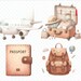 Vacation Summer Trip Clipart PNG Watercolor Island Adventure Clipart ...