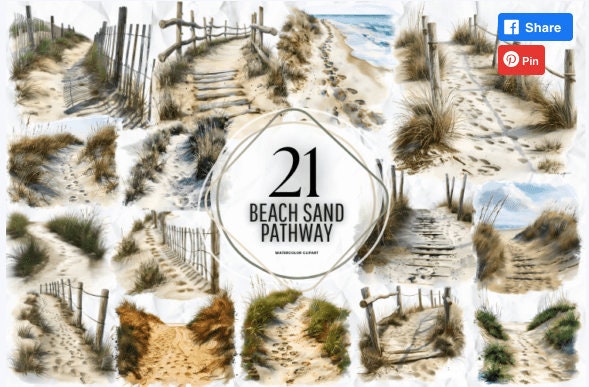 Beach Sand Pathway Clipartsand Dune Path Clipart Costal Walks Printable ...