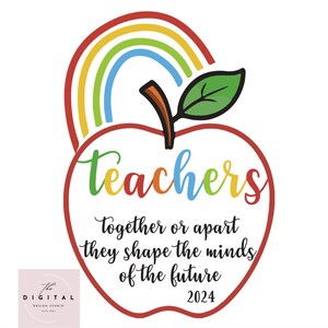 Teacher Apple Png Teacher Saying Png Rainbow Teach Love Teacher Rainbow ...