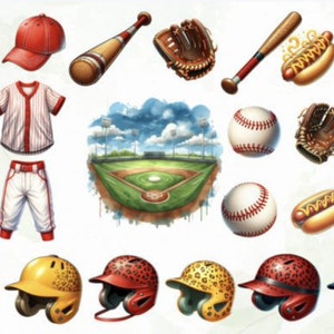 Baseball Clipart Sublimation Baseball Bundle PNG Sketchy Doodle Hand ...