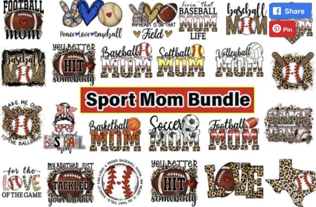 Sport Mom Bundle Sports Mom Png Bundle Sports Mama Png Mothers Day Png ...