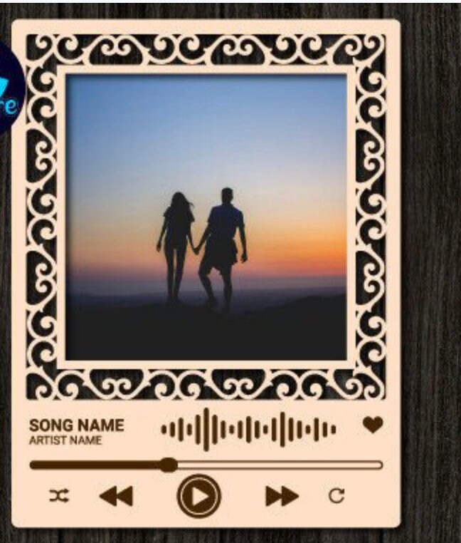 Music Player Style Mini Photo Frame Personalized Song Photo Frame ...