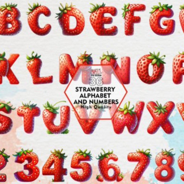 Fruit Font - Etsy