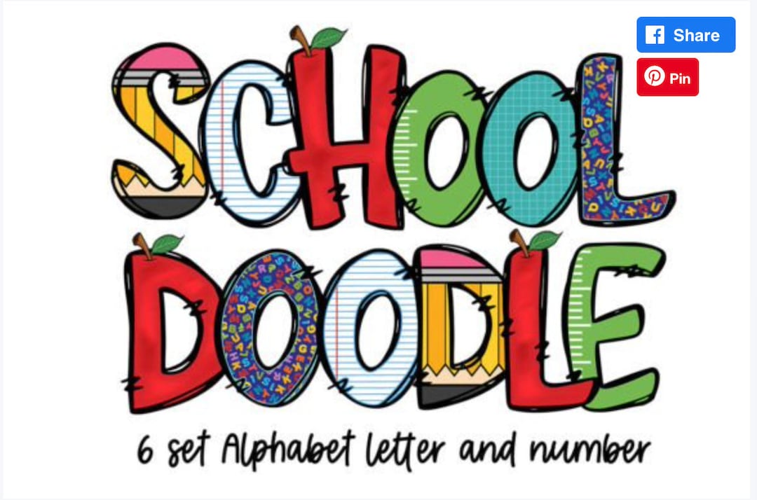 Back to School Doodle Alphabet Letter Back to School Doodle Letter ...