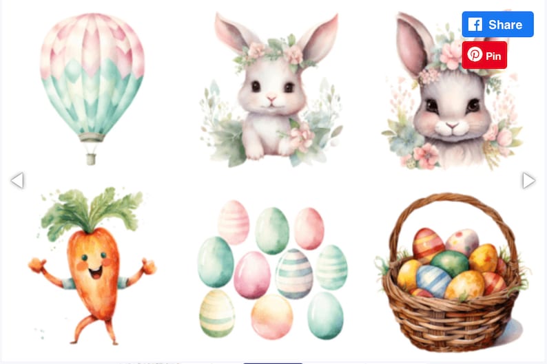 25 Happy Easter Watercolor Clipart Easter Animal Bundle Watercolor ...