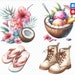 Vacation Summer Trip Clipart PNG Watercolor Island Adventure Clipart ...