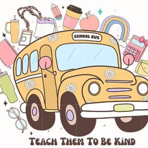 Groovy School Png Retro Teacher Png Teacher PNG Bundle Retro Teacher ...
