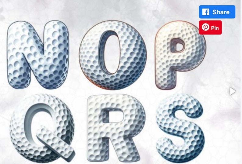 Golf Doodle Letters Alphabet Clipart PNG Golf Ball Sports Font Alphabet ...