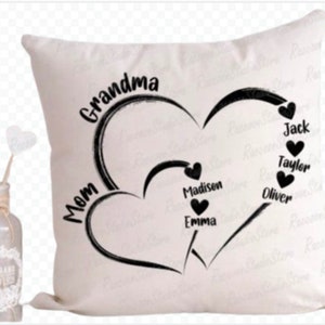 CUSTOM Heart Kid Name Grandma Mom Png CUSTOM Grandma Mom Kid Name Png ...