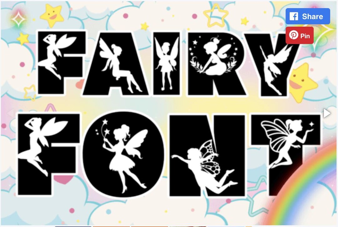 Fairy Font Fairytales Alphabet Butterfly Letters Kids Craft Font Girls ...