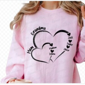CUSTOM Heart Kid Name Grandma Mom Png CUSTOM Grandma Mom Kid Name Png ...