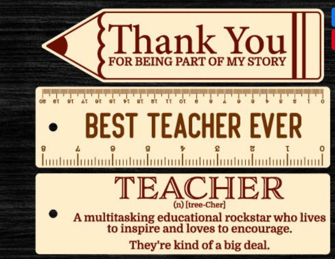 Laser Cut Wooden Ruler Bundle Teacher Wooden Ruler Laser Cut Files ...