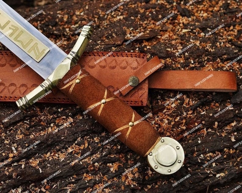 Handmade Excalibur VIKING Sword Merlin Sword Carbon Steel Beautiful ...