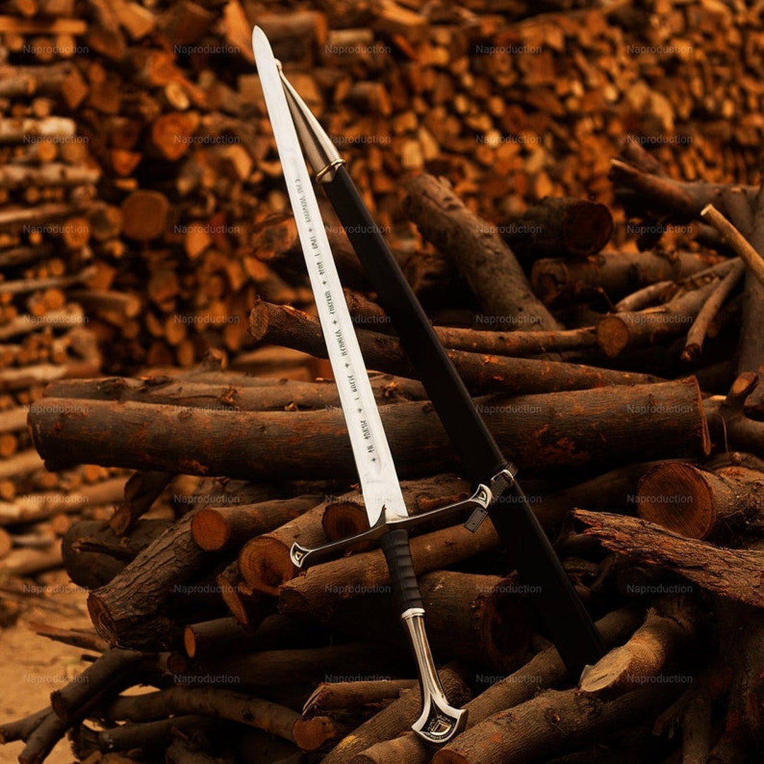 ANDURIL Sword of Strider ,lord of the Ri Swords, Custom Engraved Sword ...