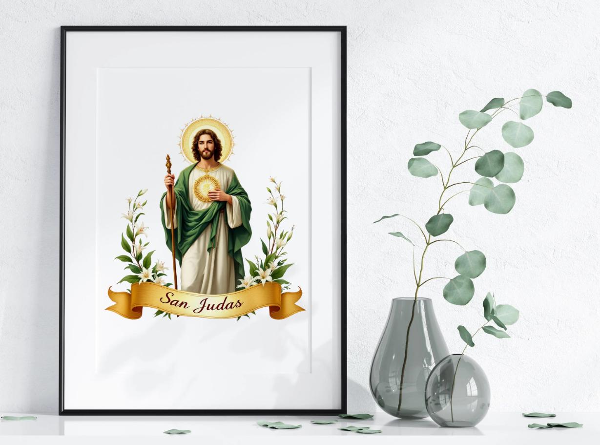 San Judas PNG: St. Jude Religious Illustration (transparent Background ...