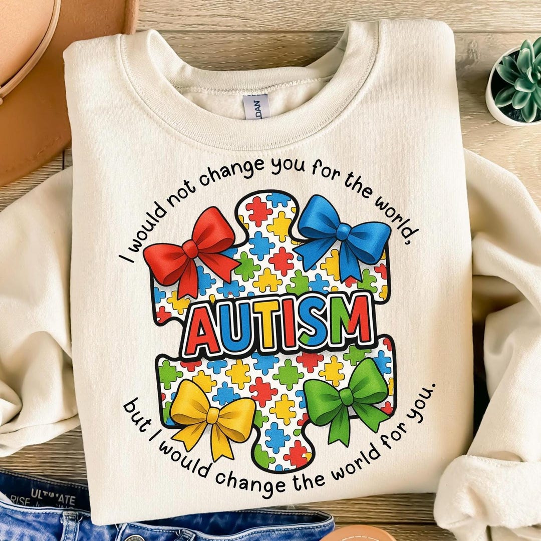 Autism Awareness Puzzle Piece PNG Bundle With Colorful Bows ...