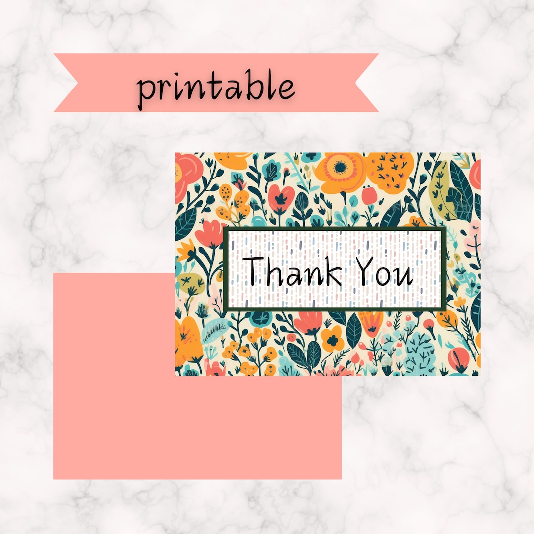 Thank You Card, Boho Thank You, Gratitude Card, Friend Thank You, Co ...