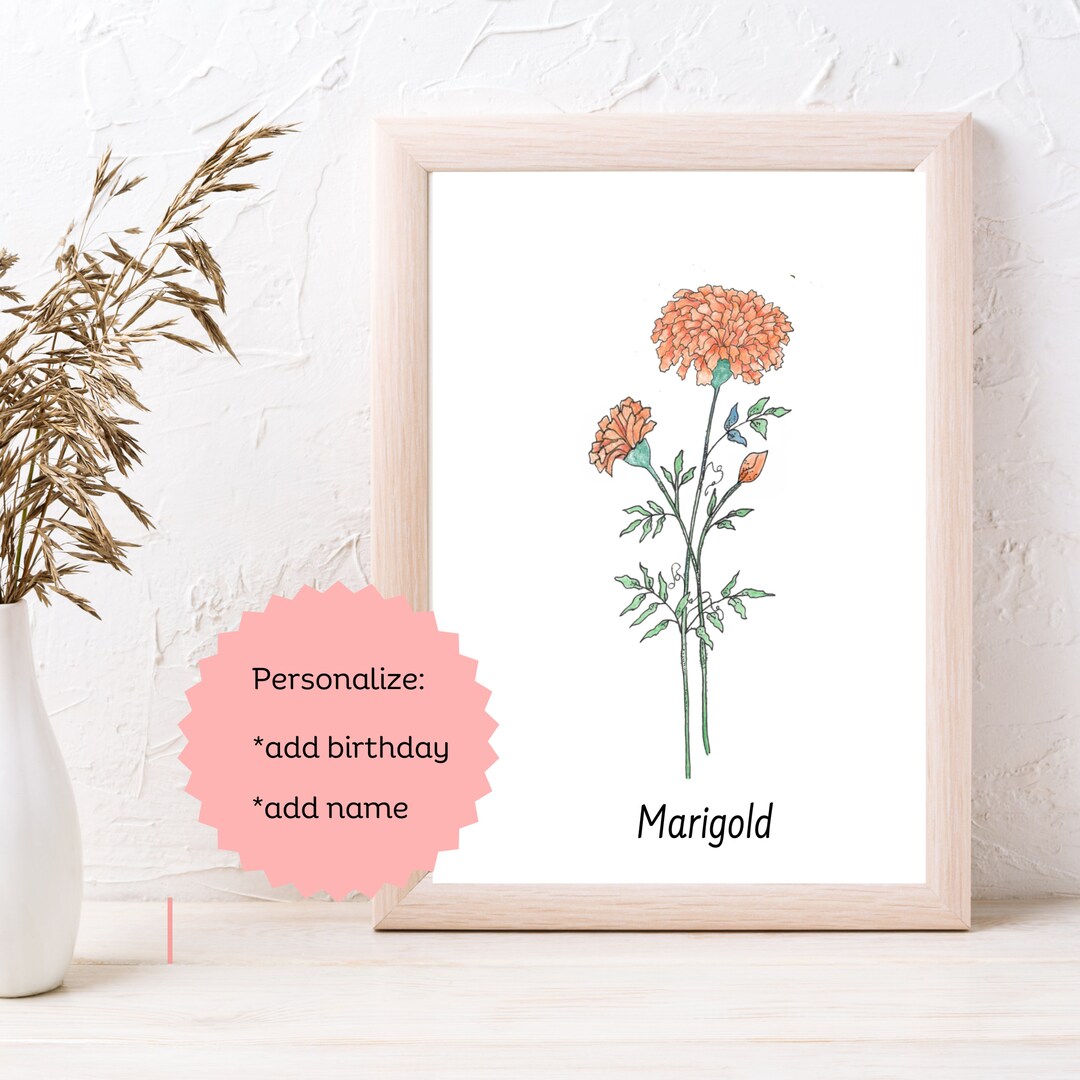 Birth Flower Print, Birth Month Flowers, Family Birth Flower, Birth ...