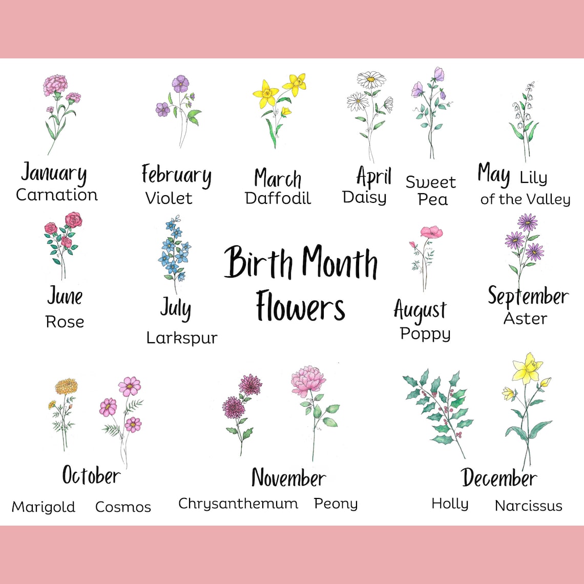 June Birth Flower. Birth Flower Tattoo, Birth Month Flowers, Family ...