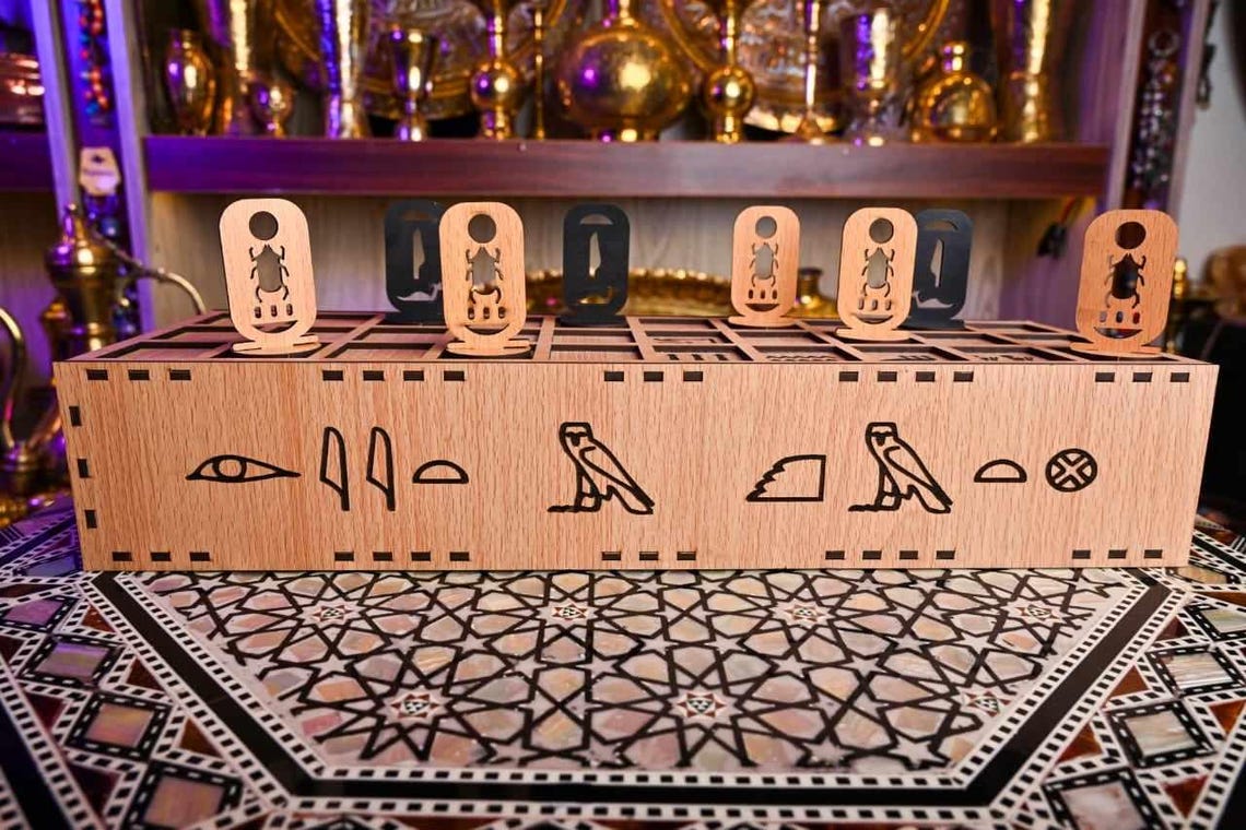 Authentic Egyptian Senet Game Ancient Strategy Board Game With Detailed ...