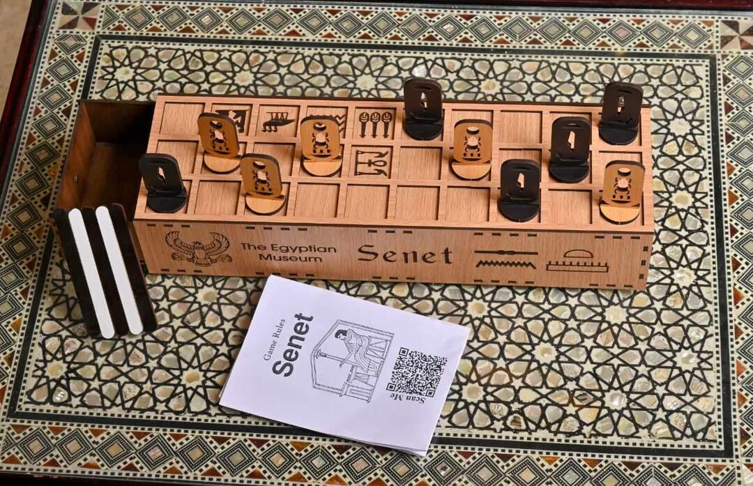 Authentic Egyptian Senet Game Ancient Strategy Board Game With Detailed ...